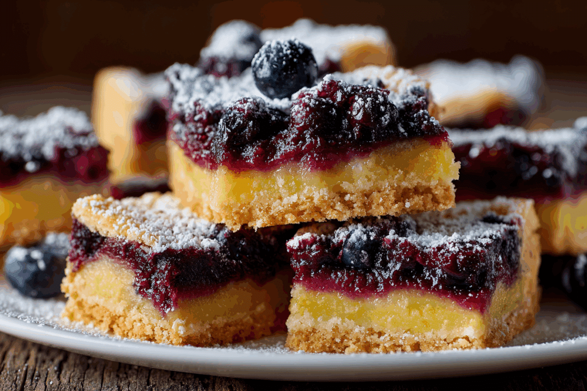 Lemon Blueberry Shortbread Bars: Simple, Fresh, and Tangy